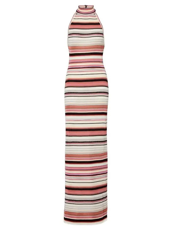 Missoni Striped Halterneck Maxi Dress - Multicoloured