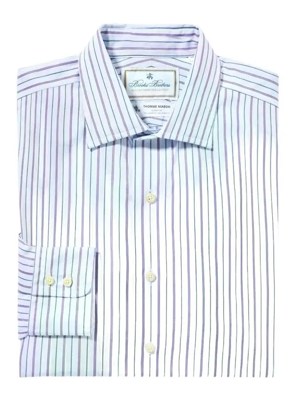 Brooks Brothers X Thomas Mason Striped-pattern Shirt - Blue