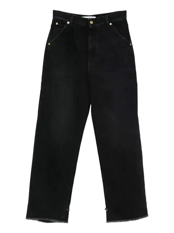 DARKPARK Frayed Denim Straight-leg Jeans - Black