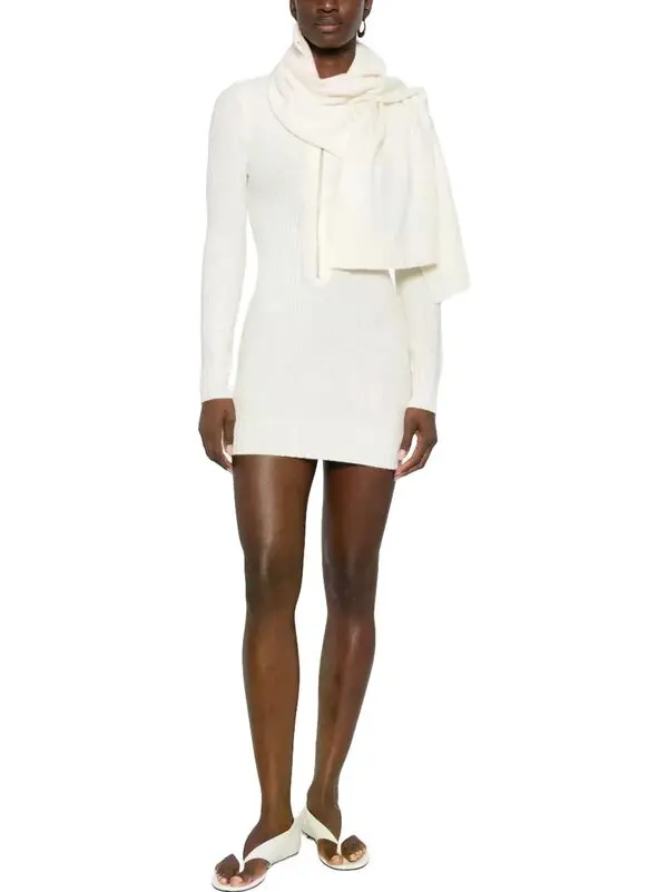 AYA MUSE Amar Scarf Mini Dress - Neutrals