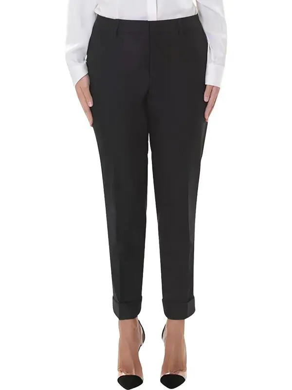 Boglioli Tailored Cropped Trousers - Black