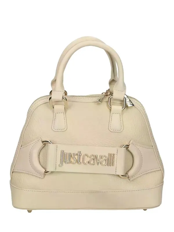 Just Cavalli Logo Plaque Tote Bag - Neutrals