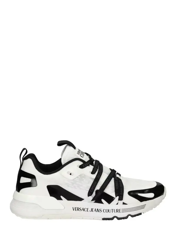 Versace Logo Print Dynamic Sneakers - Black