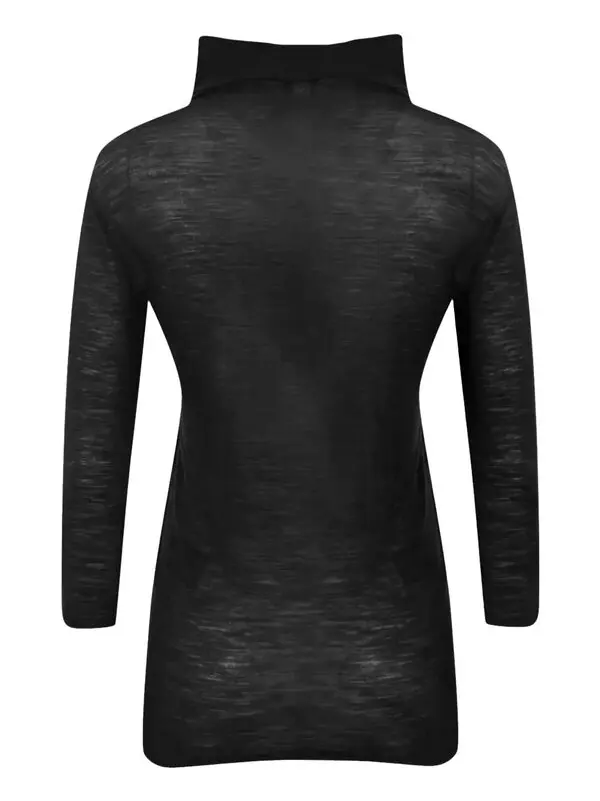 Liviana Conti Roll-neck Long Sleeve Top - Black