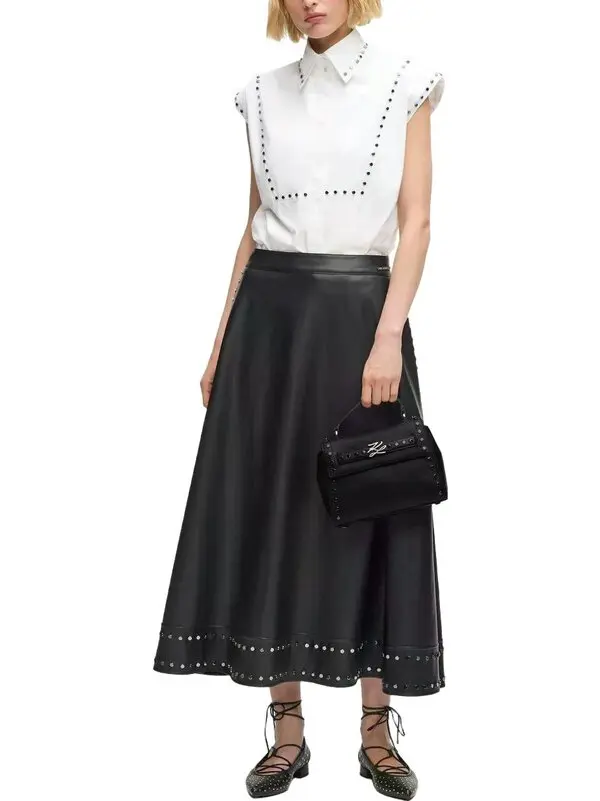 Karl Lagerfeld K/autograph Stud-embellished Tote Bag - Black