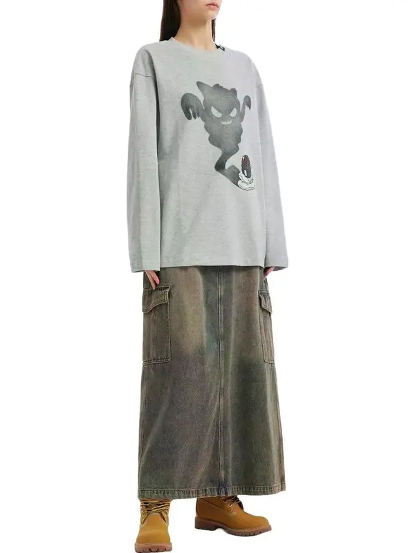 MINI CREAM Graphic-print T-shirt - Grey
