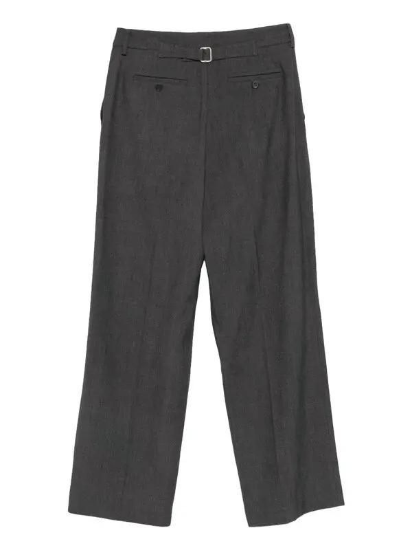 LOW CLASSIC Pleated Tailored Trousers - Grey