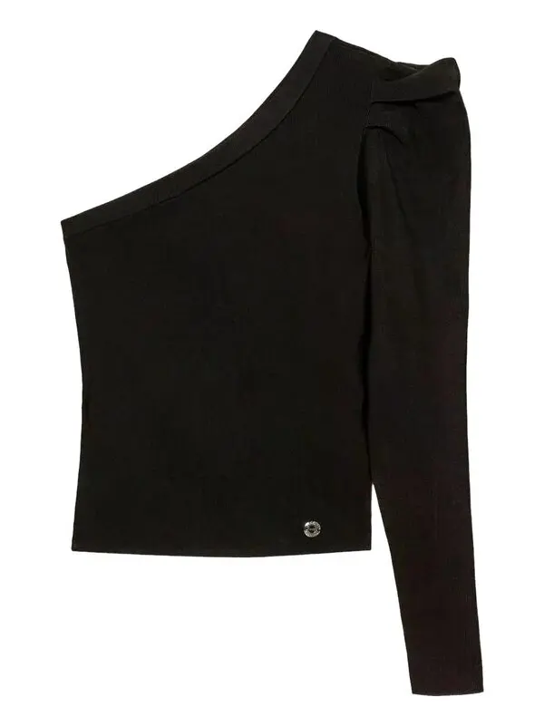 TWINSET One-shoulder Draping Top - Black