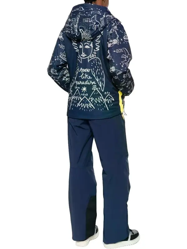 Rossignol Constellation-print Hooded Ski Jacket - Blue
