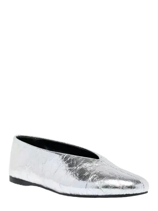 Proenza Schouler Crinkled Ballet Flats - Silver
