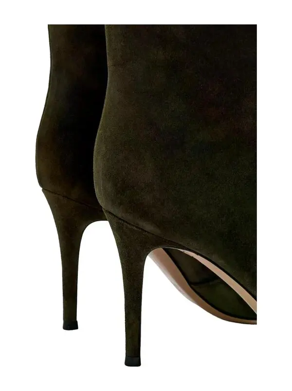 GIANVITO ROSSI 90mm Hansen Suede Over-the-knee Boots - Green