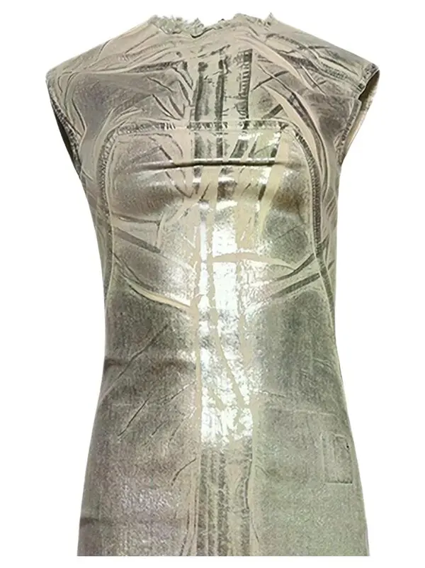 Rick Owens Round-neck Maxi Dress - Silver