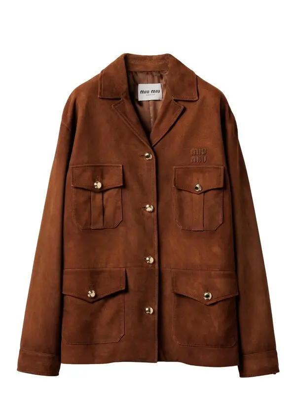 Miu Miu Suede Jacket - Brandy