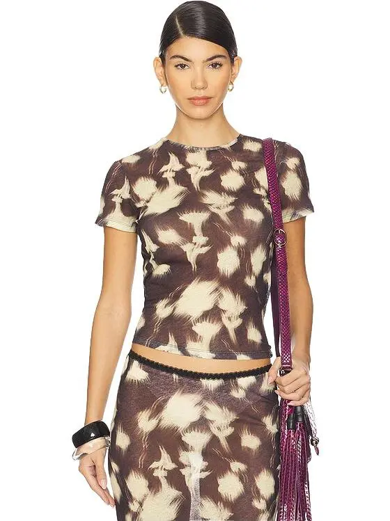 SIEDRES Arden Printed Sheer Top - Multi