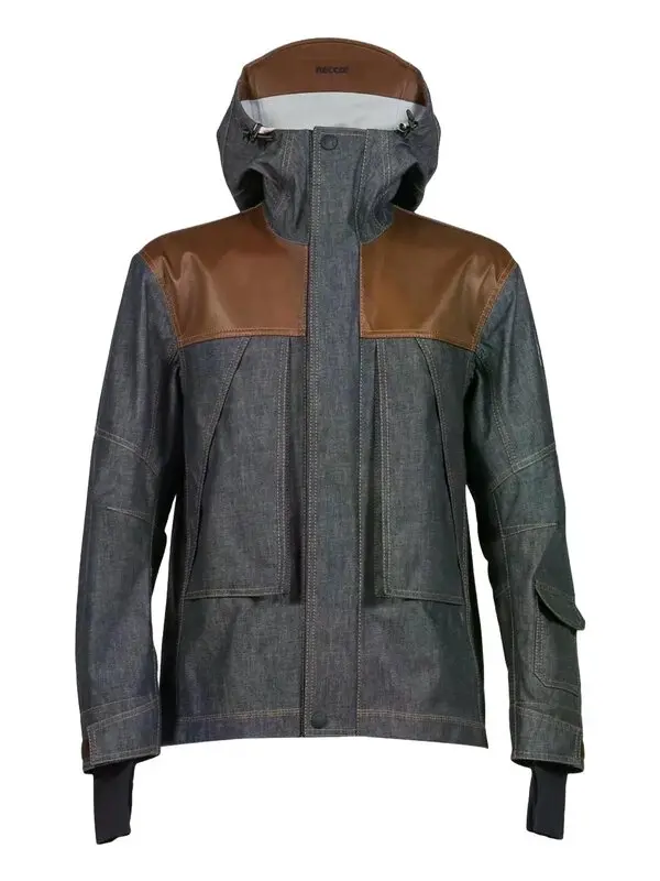 Moncler Langtang Hooded Panelled Jacket - Blue