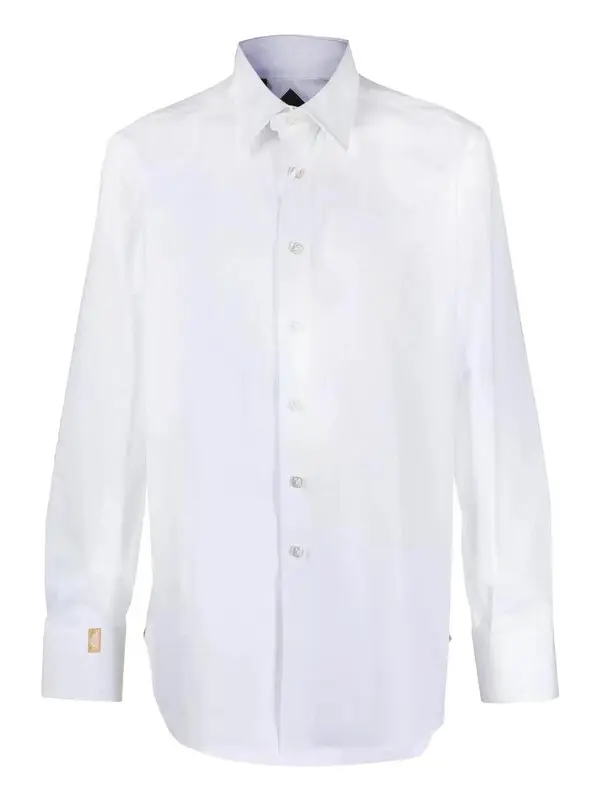 BILLIONAIRE Silver Cut Shirt - White