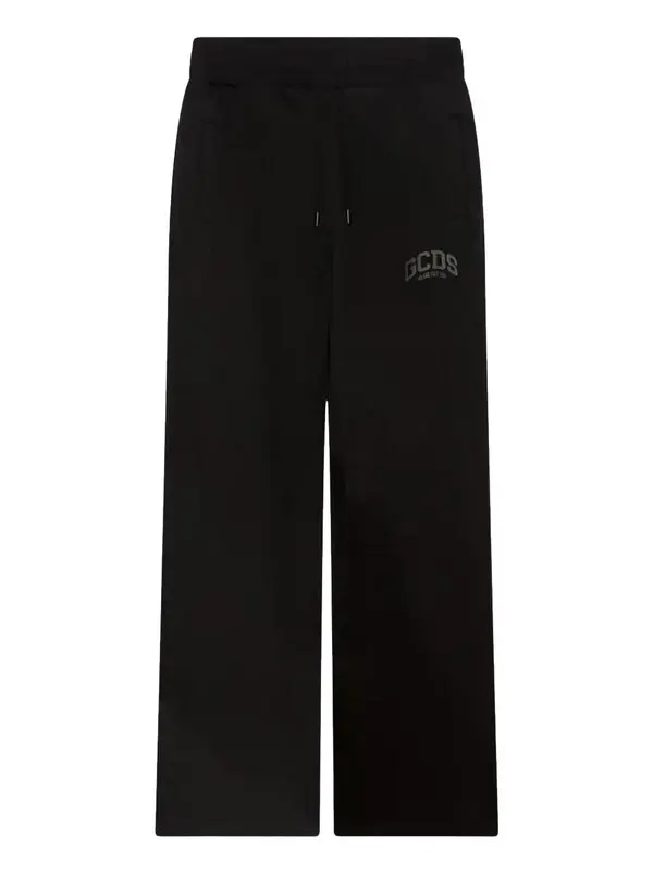 Gcds Cotton Logo Print Track Pants - Black