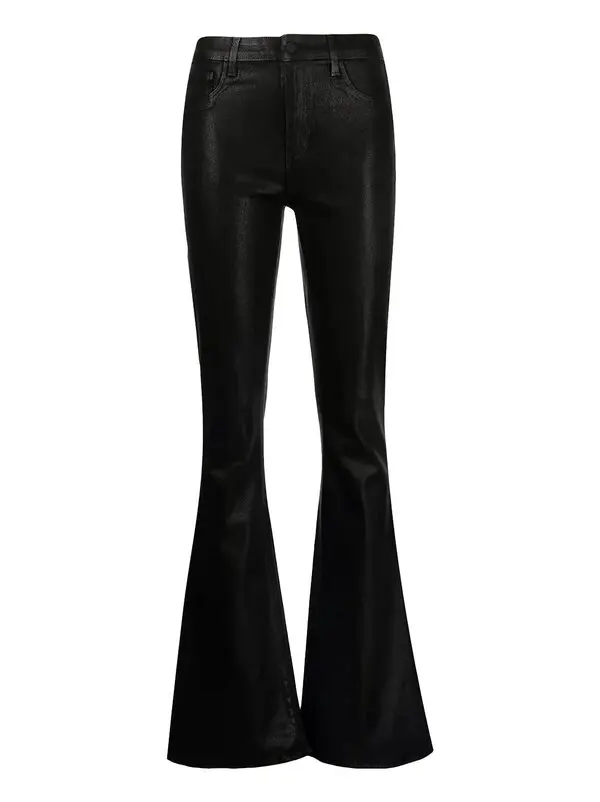 L'Agence Marty Flared Denim Jeans - Black