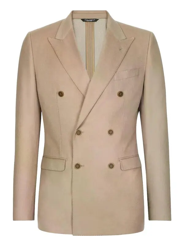 Dolce & Gabbana Double-breasted Peak Lapel Jacket - Neutrals