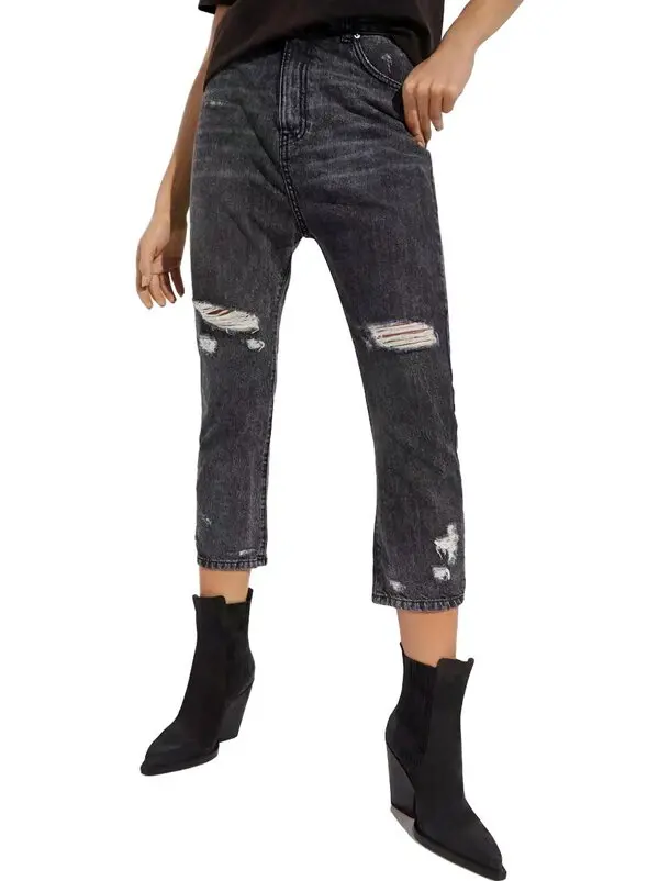 SEROYA Boyfriend Style Jeans - Grey