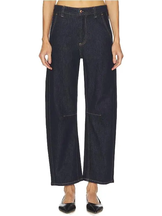 PISTOLA Beau Seamed Horseshoe Jeans - Blue