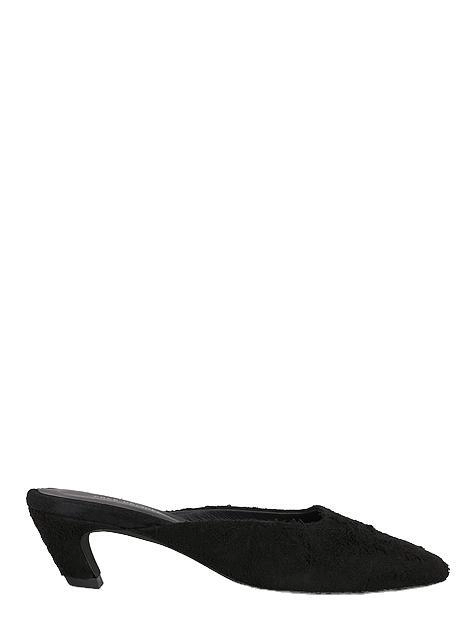 Free People Avenue Mule With Square Toe And Slanted Heel - Black