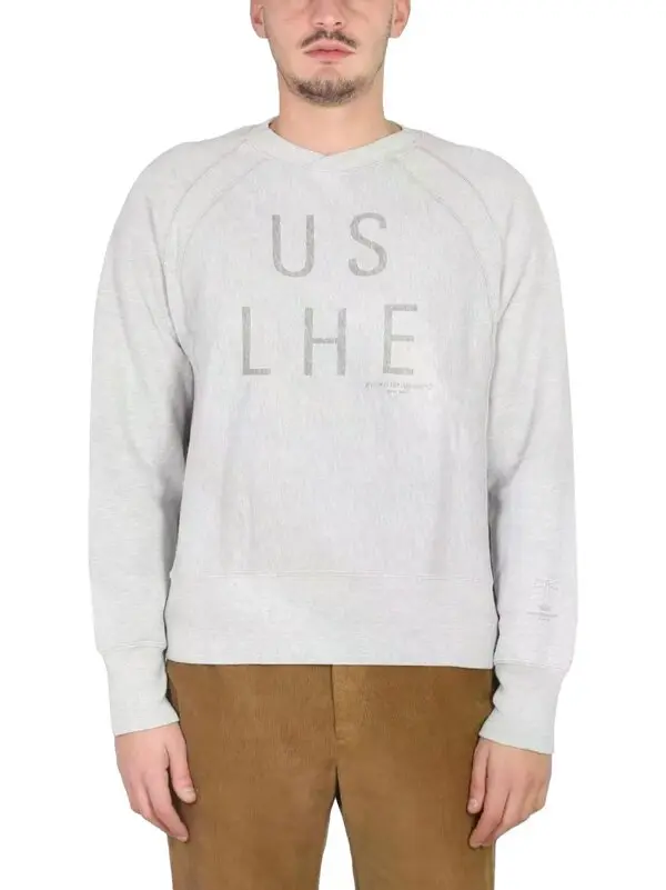 Engineered Garments Crew-neck Cotton-blend Sweatshirt - Grey