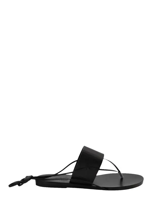 ANCIENT GREEK SANDALS Aratro Wide Strap Sandals - Black