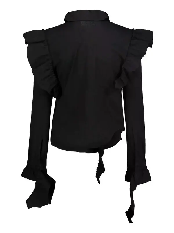 Vetements Ruffled Deconstructed Blouse - Black