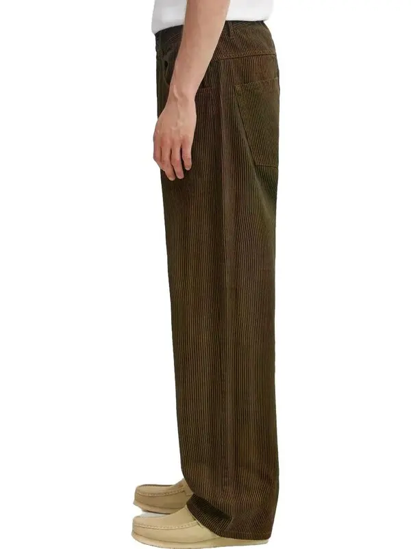 NO PROBLEMO Striped Corduroy Jeans - Brown