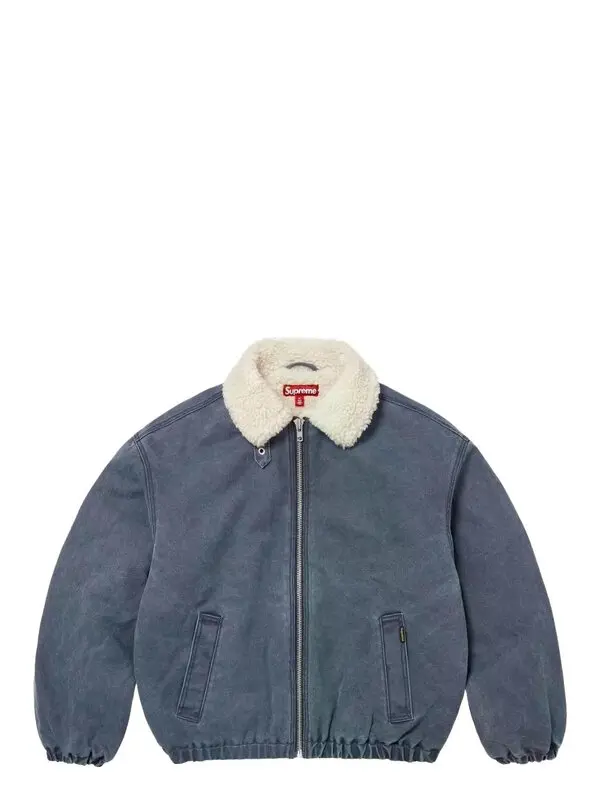 Supreme Sherpa Lined Bomber Jacket - Blue