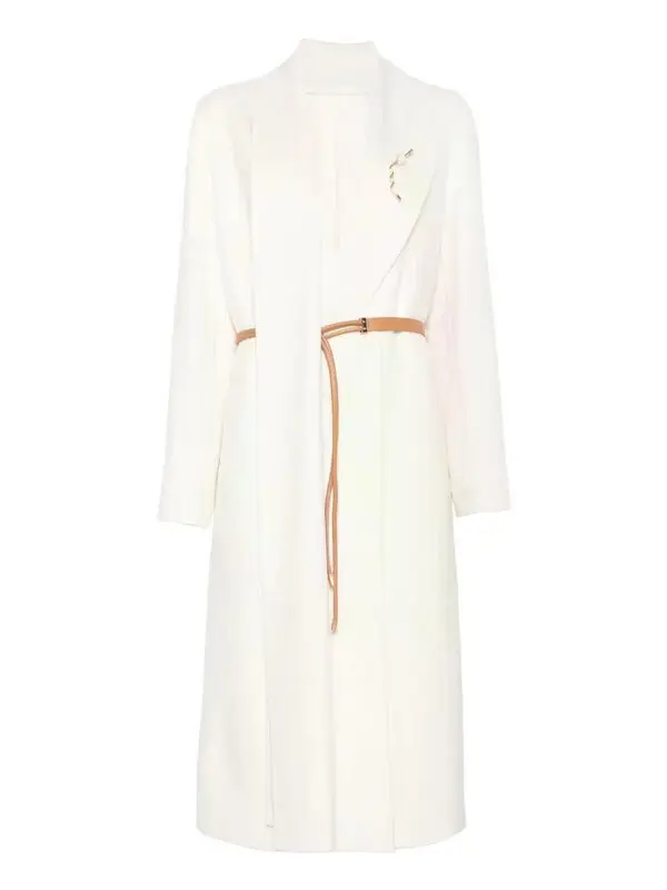 LISKA Belted Coat - Neutrals