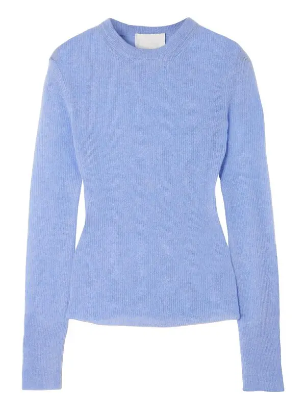 Citizens Of Humanity Alessia Wool And Cashmere-blend Ribbed Sweater - Blue