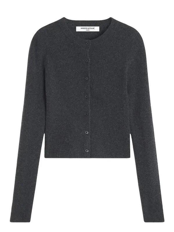 Maison Kitsuné Long-sleeved Buttoned Cardigan - Grey
