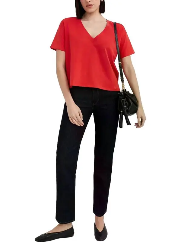 Loulou De Saison Faaa V-neck Short-sleeve T-shirt - Red