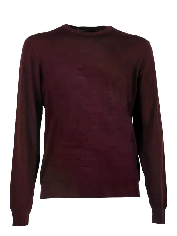FILIPPO DE LAURENTIIS Crew Neck Long Sleeve Sweater - Red