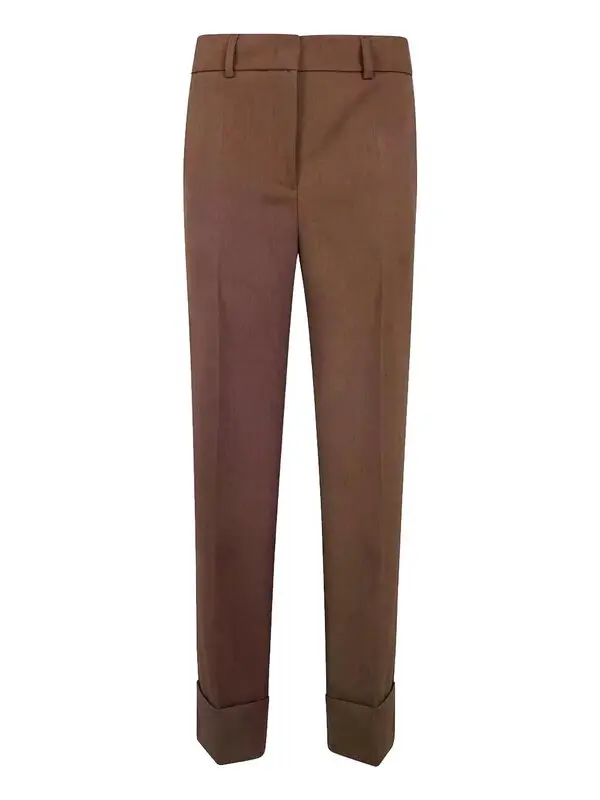 DRHOPE Tobacco Belted Trousers - Brown