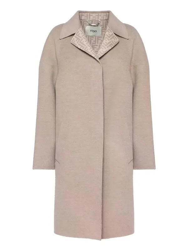 Fendi Ff-motif Coat - Neutrals