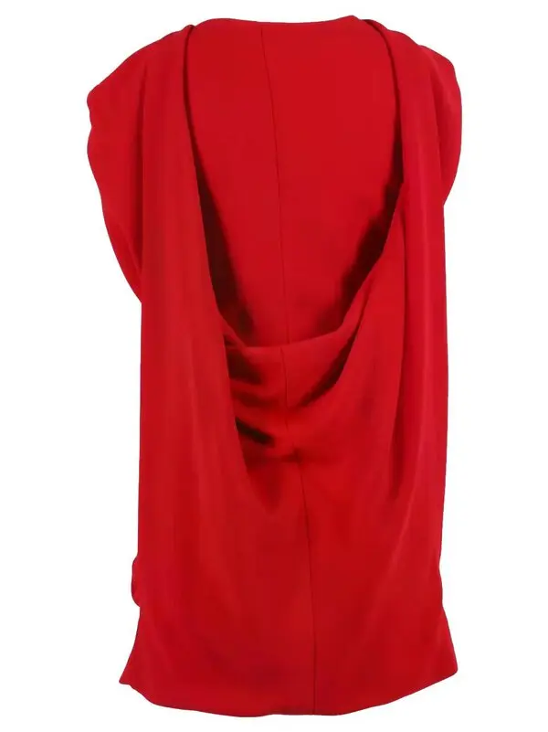 Alberta Ferretti Draped Mini Dress - Red