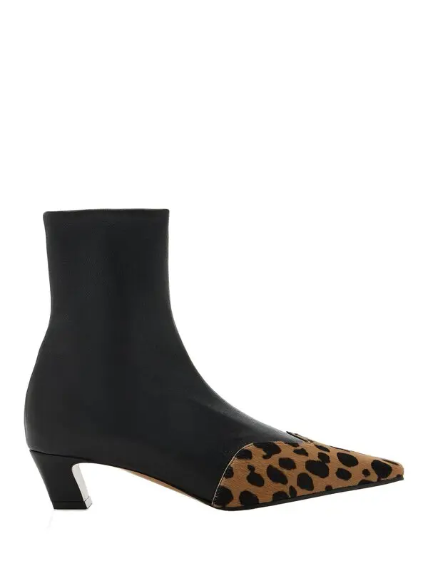 Khaite Nevada Stretch-leather Ankle Boots - Black