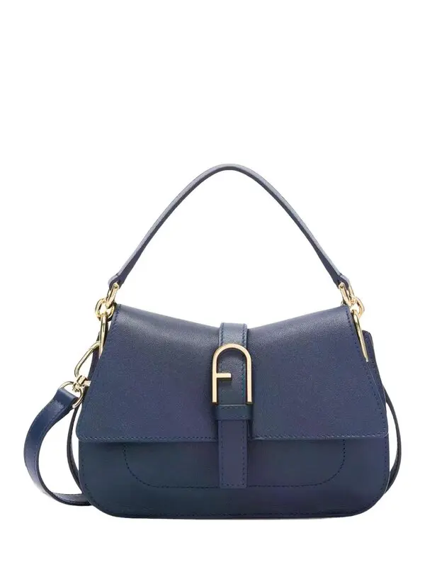 Furla Leather Tote Bag With Buckle Detail - Blue