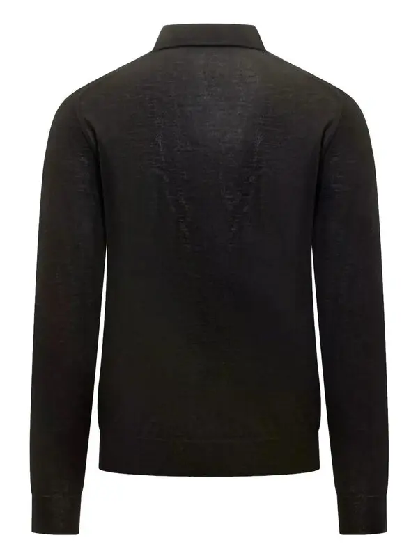 FILIPPO DE LAURENTIIS Long-sleeve Polo Shirt - Black