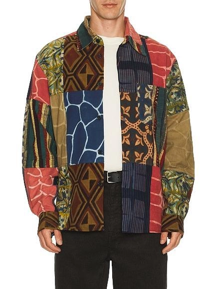 KARDO Luis Oversized Long Sleeve Shirt - Patchwork 08 Multi