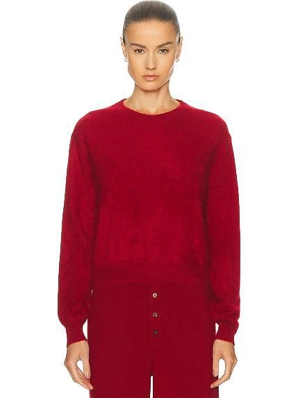 Guest In Residence Grizzly Crew Sweater - Ruby