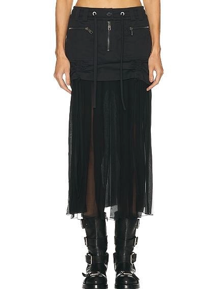 Dolce & Gabbana Midi Tulle Skirt - Black