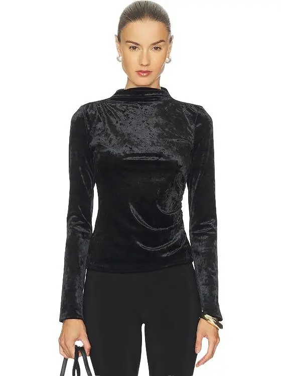 Rails Joelle Velvet Top - Black