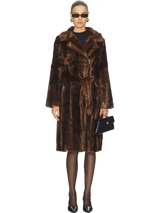JAKKE Frosig Biker Coat In . Also - Brown