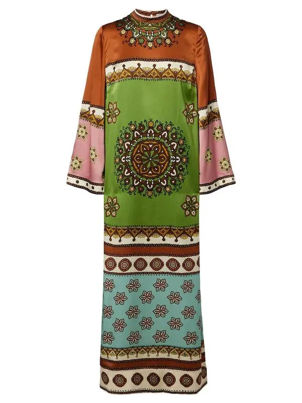 ALEMAIS Contina Silk Maxi Dress - Multicoloured