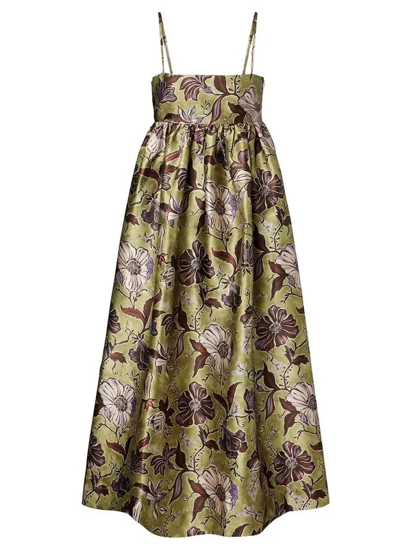 ALEMAIS Citron Floral Midi Dress - Multicoloured
