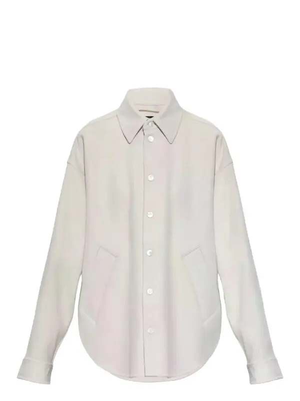 Balenciaga Logo-embroidered Shirt - Neutrals